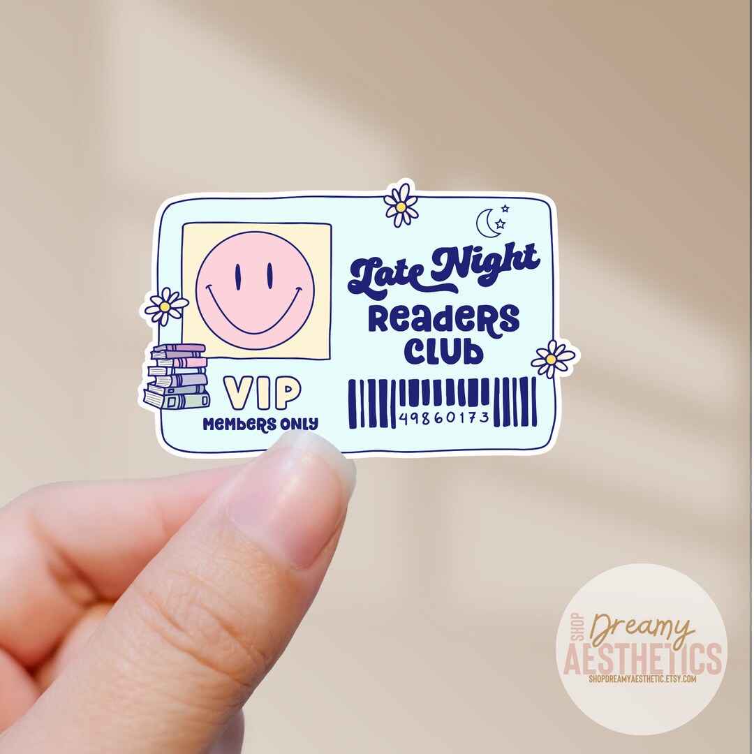 Late Night Readers Club Sticker - Etsy
