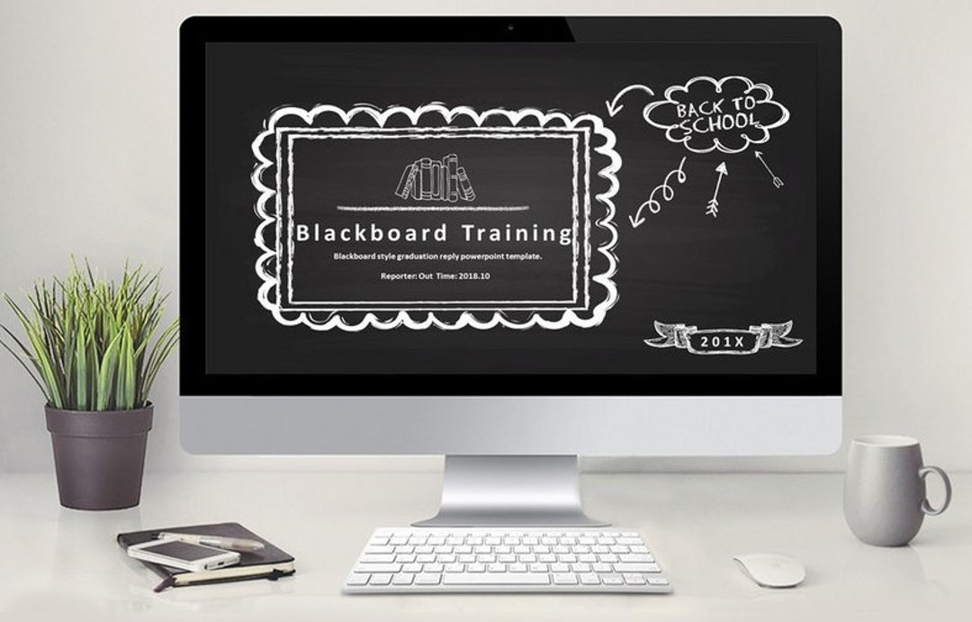 Blackboard Powerpoint Template | Chalkboard Powerpoint Template| Black ...