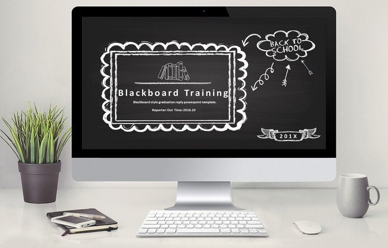 Blackboard Powerpoint Template | Chalkboard Powerpoint Template| Black ...