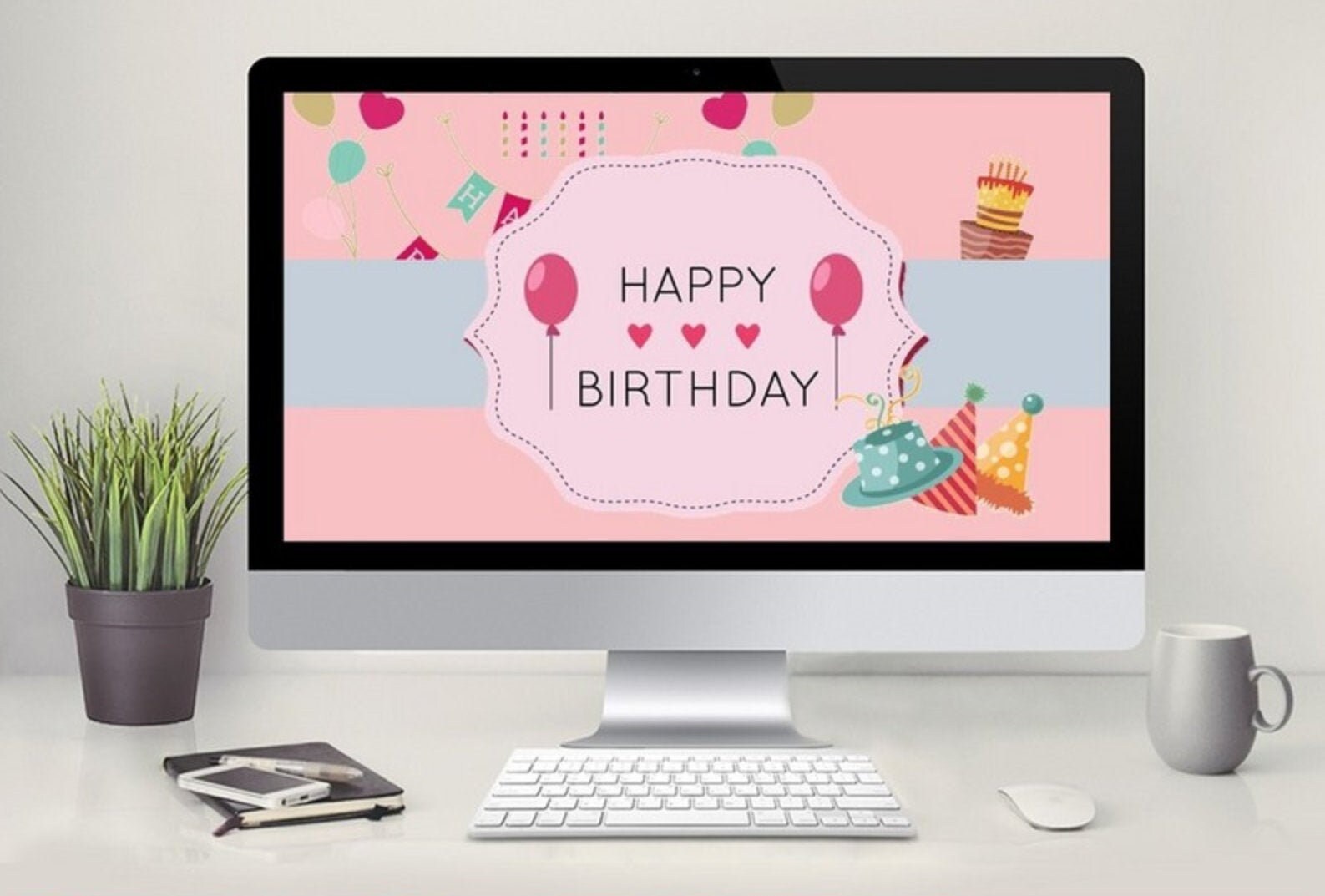 Pink and Blue Baby Shower Slideshow, Birthday Powerpoint Template, Pink ...