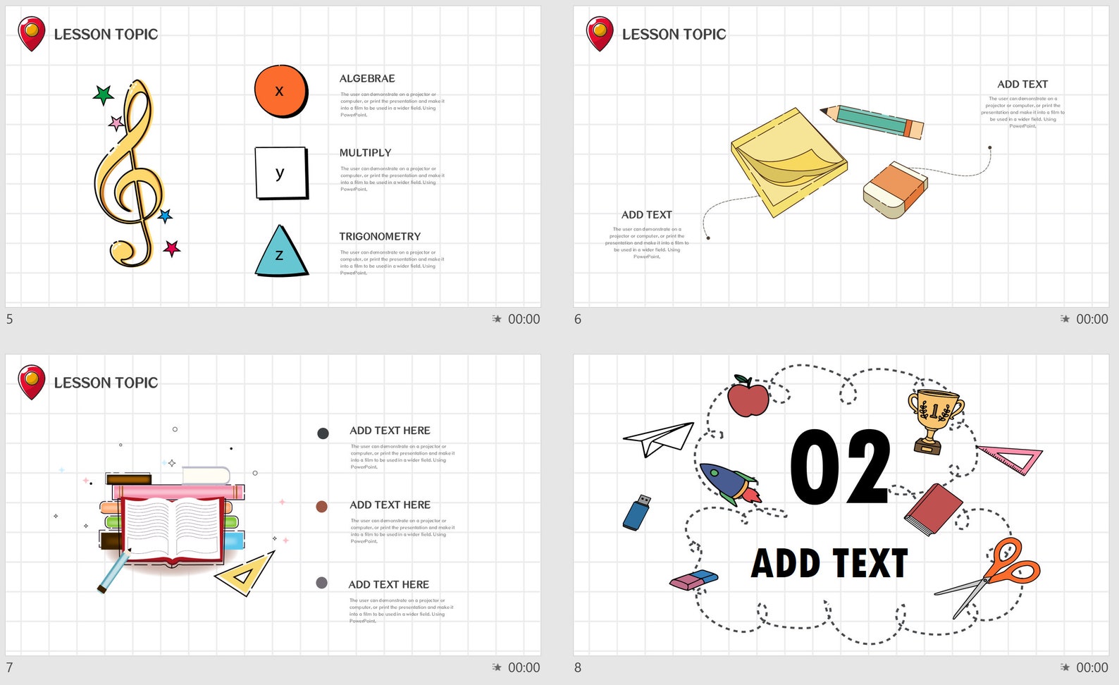 Math Notebook Powerpoint Template | Powerpoint Notebook Paper ...