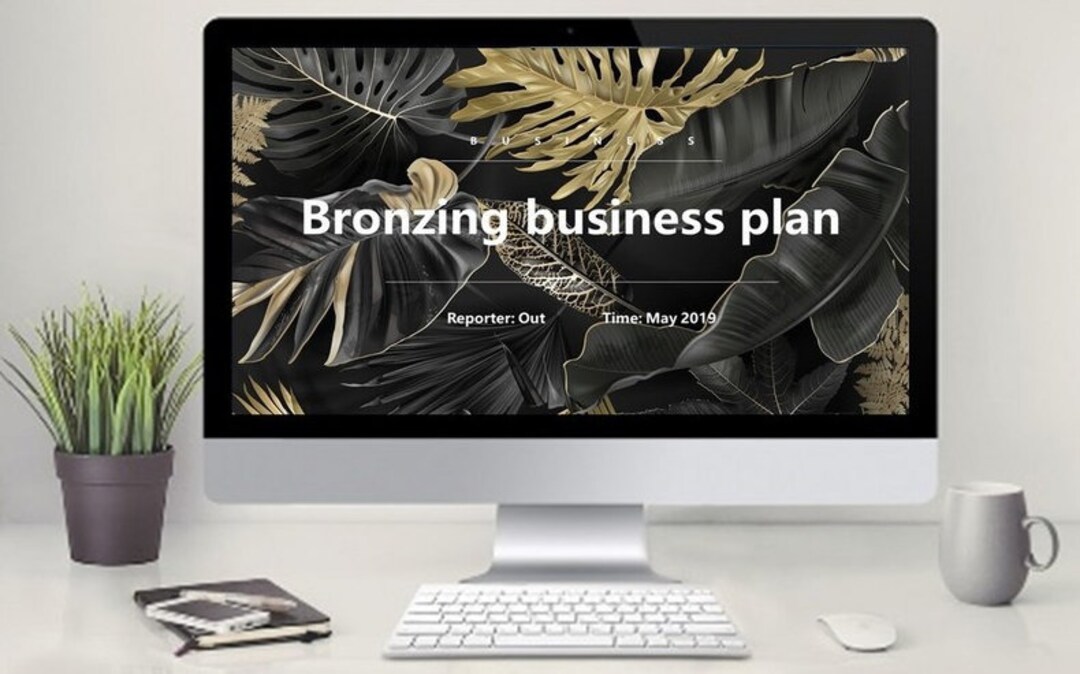 Bronze Powerpoint Template Black and Gold Powerpoint Template Platinum ...