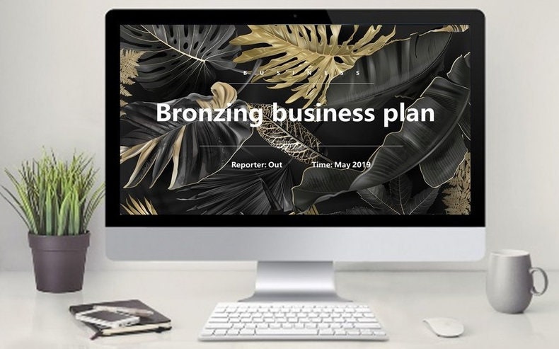 Bronze Powerpoint Template Black and Gold Powerpoint Template Platinum ...