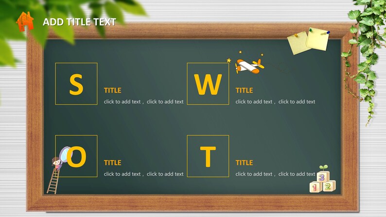 Green Chalkboard Powerpoint Template, Cartoon Chalkboard, Editable ...
