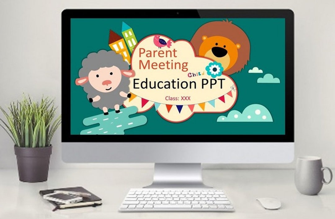Cartoon Animal Preschool Powerpoint Templates Zoo Powerpoint Powerpoint ...