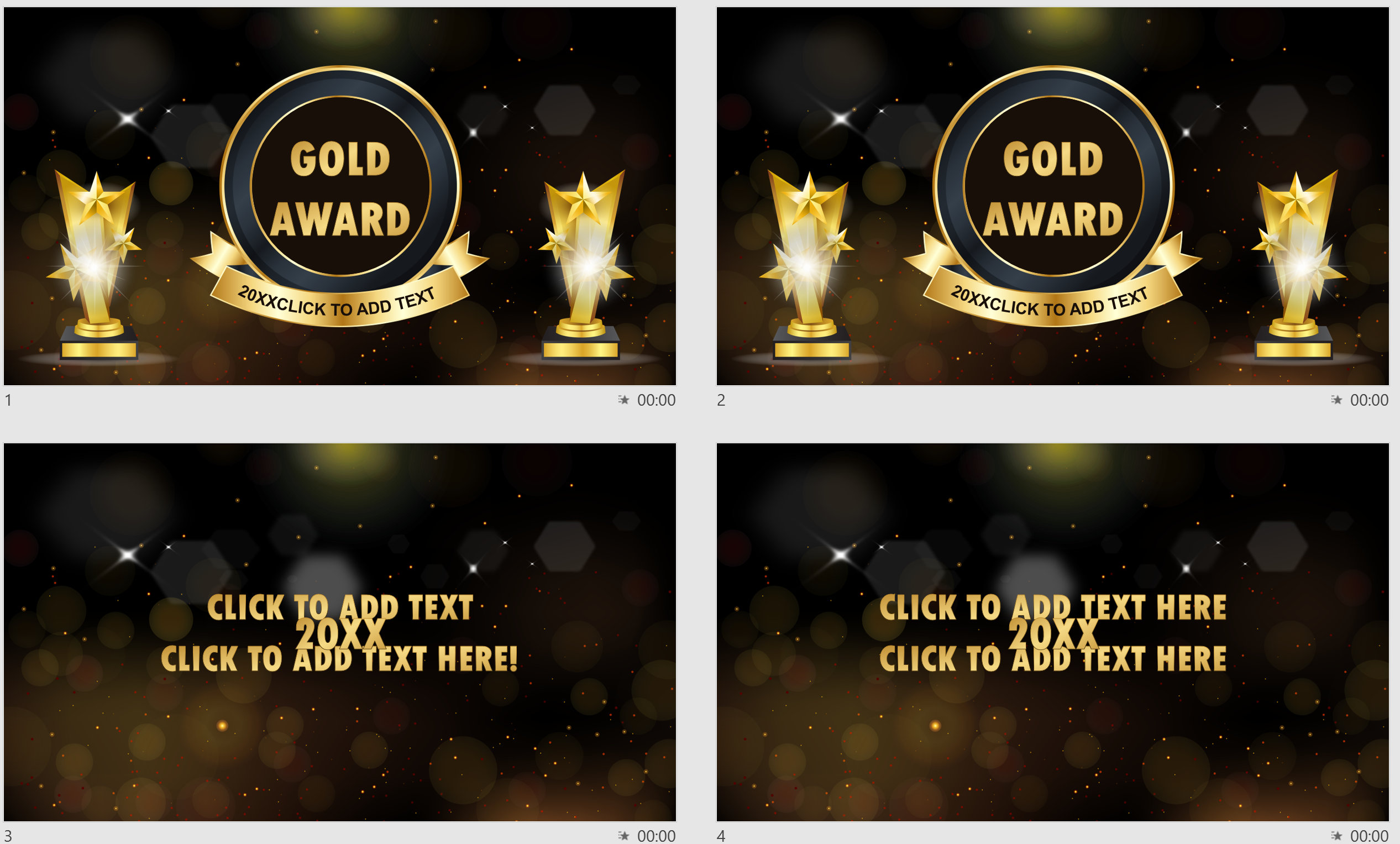 Gold Black Award Ceremony Powerpoint Template | Powerpoint Presentation ...