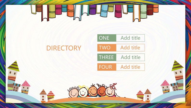 Cartoon Preschool Powerpoint Template Preschool Education PPT Children ...