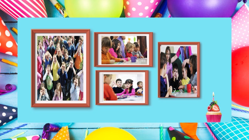 Birthday Powerpoint Template Blue Birthday Photo Album Powerppoint ...