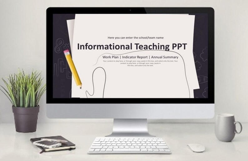 Notebook Powerpoint Template | Powerpoint Notebook Paper Background ...