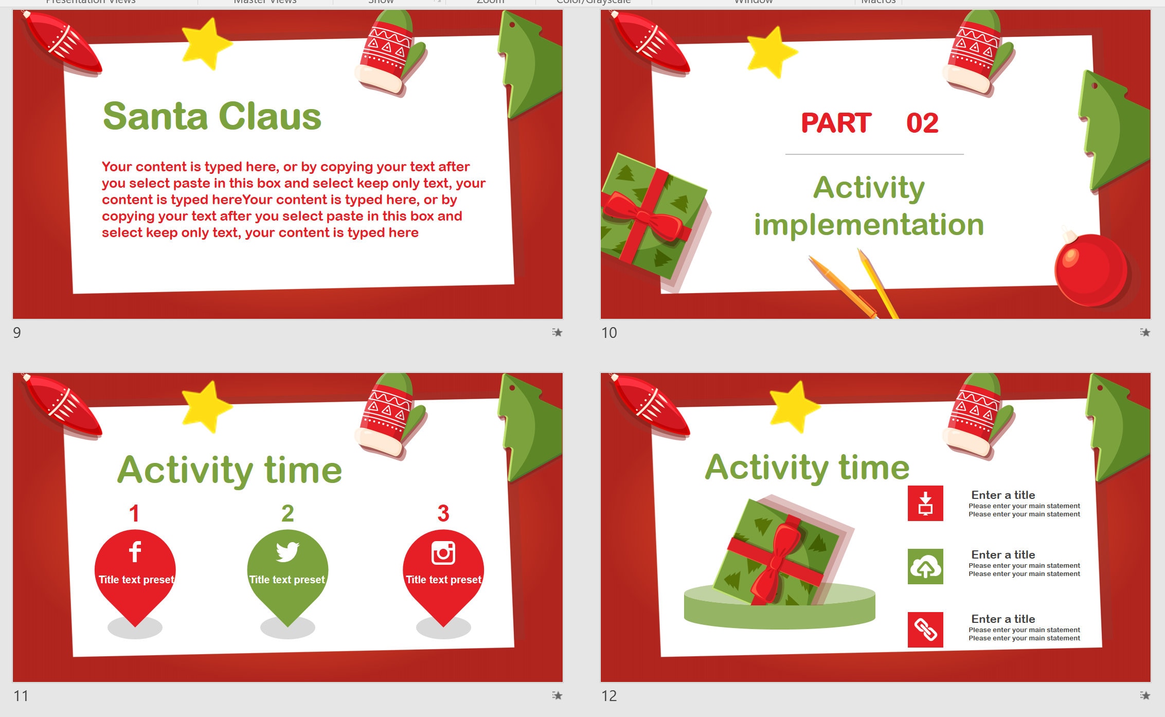 Cartoon Christmas PPT Template, Christmas Powerpoint, Animated PPT ...