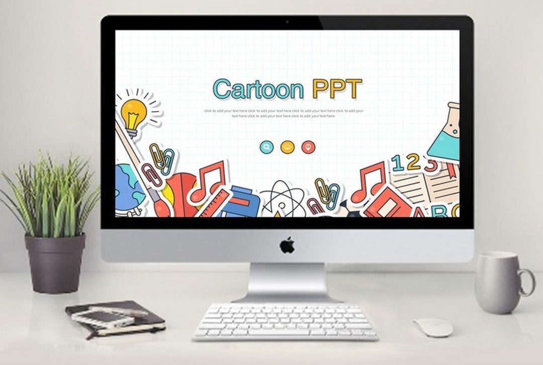 School Stationery Powerpoint Template, Editable Powerpoint, Note Paper ...