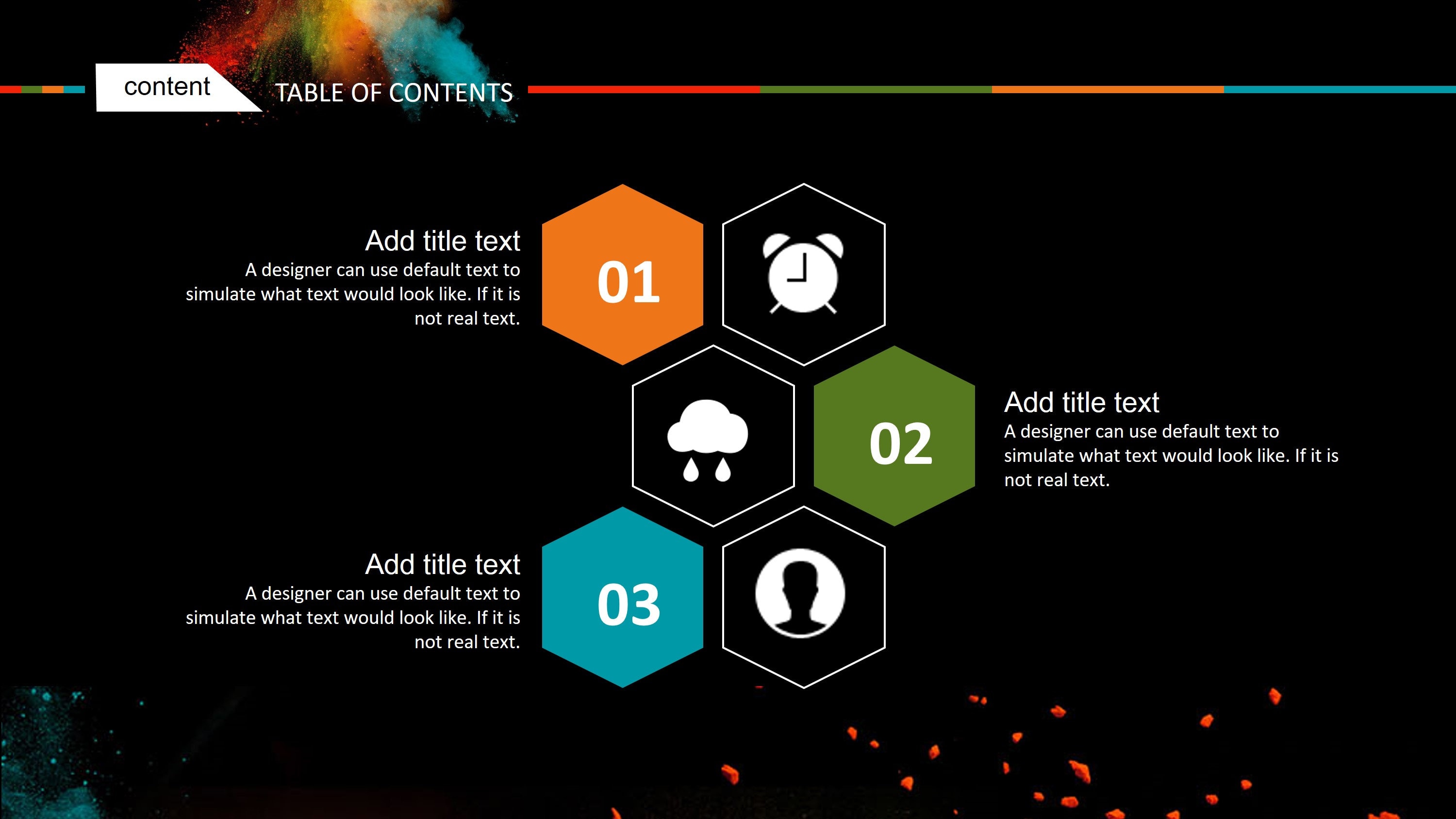 Color Explosion Powerpoint Template Dark Powerpoint - Etsy