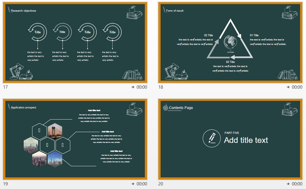 Green Blackboard Powerpoint Template | Chalkboard Power Point Template ...