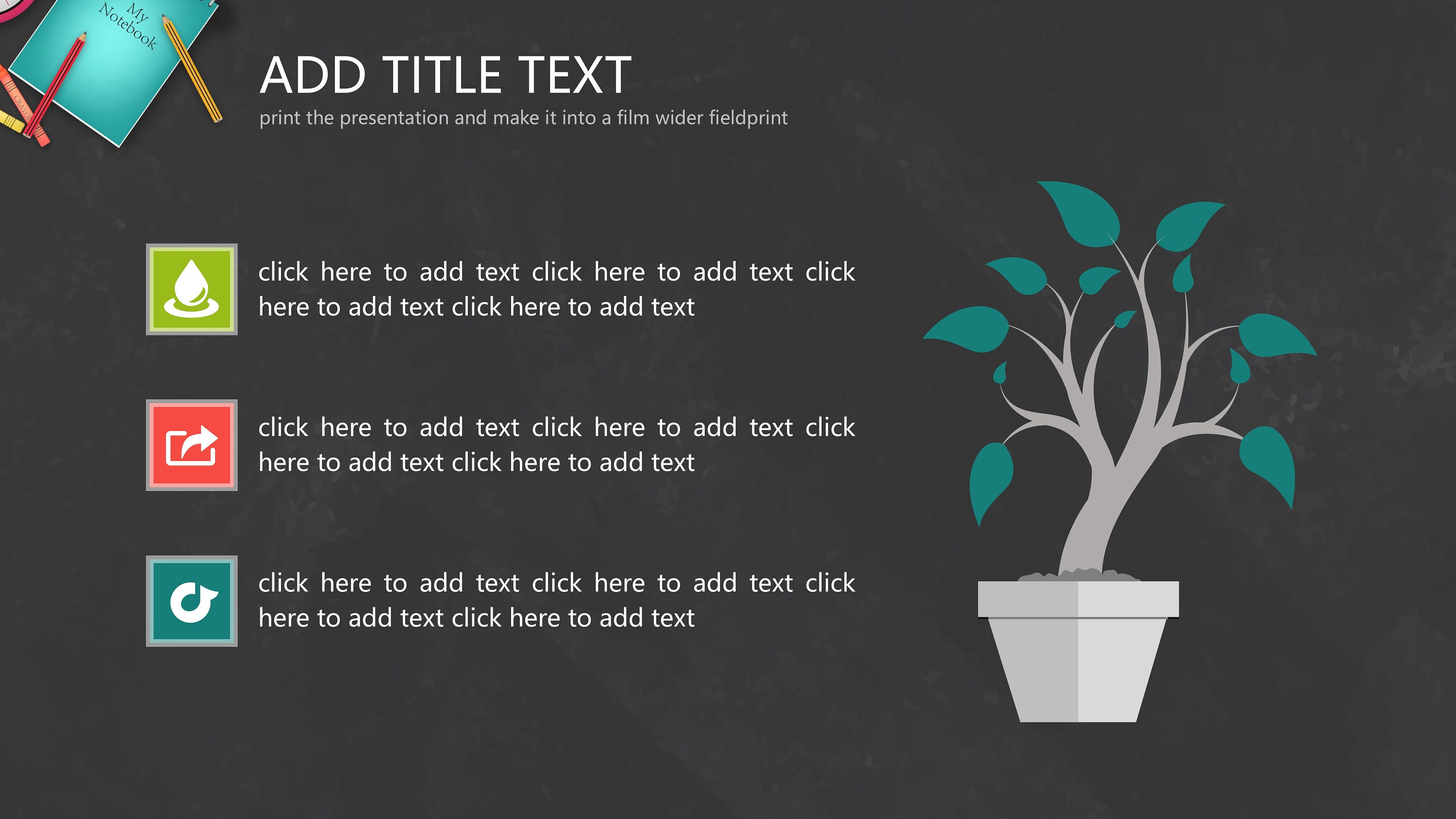 Stationery Powerpoint Template | Pencil Powerpoint Template Design ...