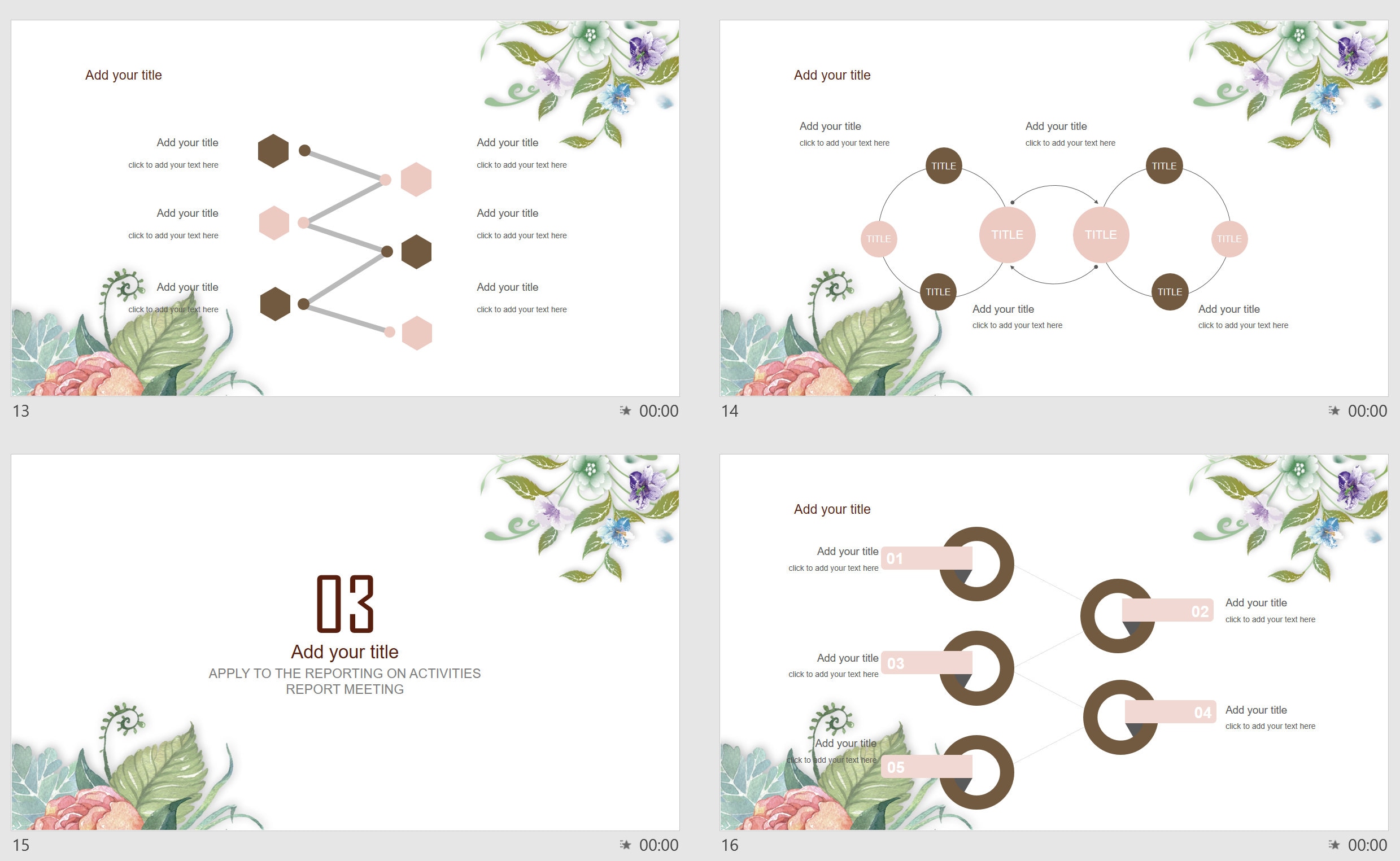 Floral Watercolor Powerpoint Presentation, Pink Wedding Powerpoint ...