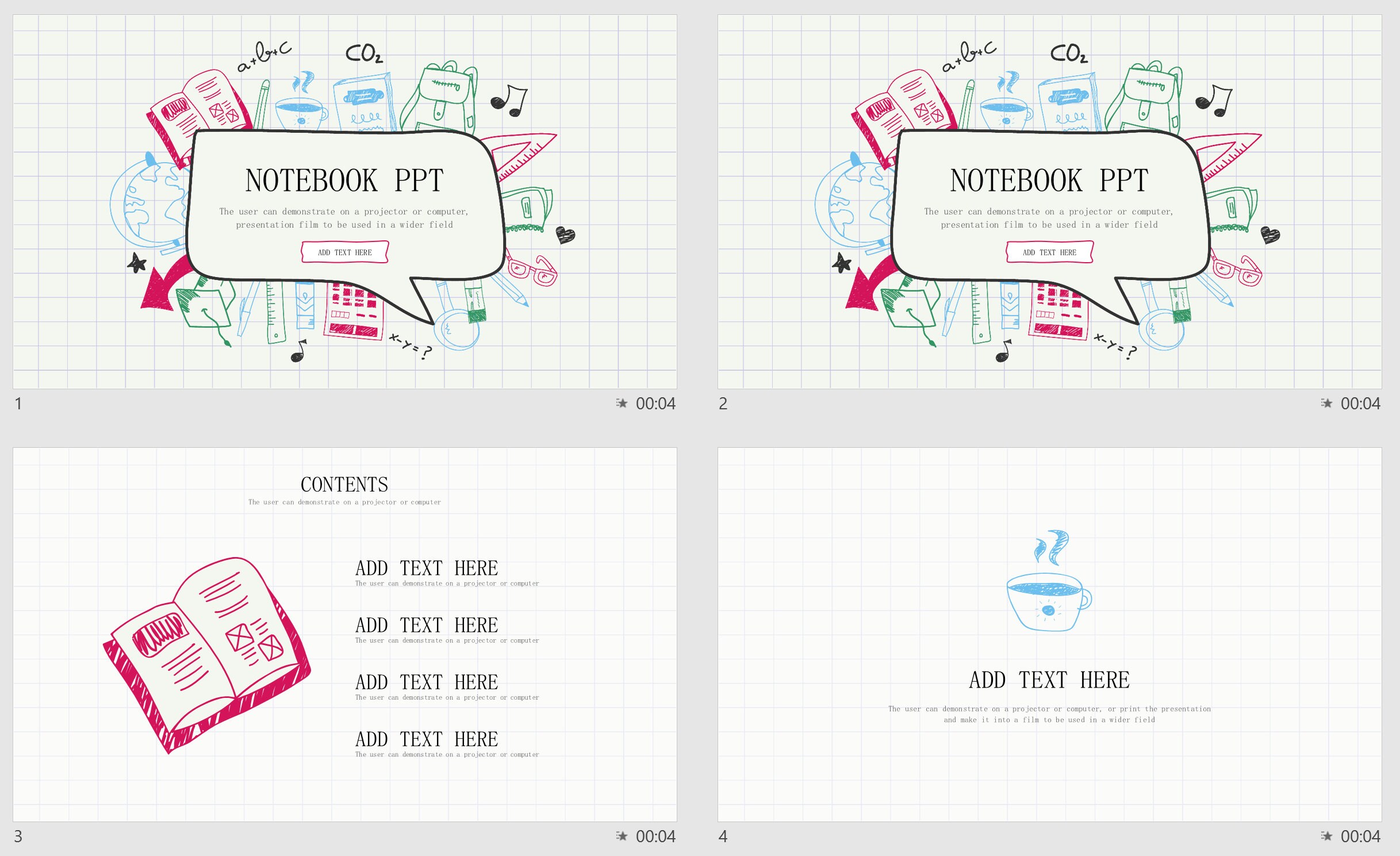 Colorful Notebook Powerpoint Template | Powerpoint Notebook Paper ...
