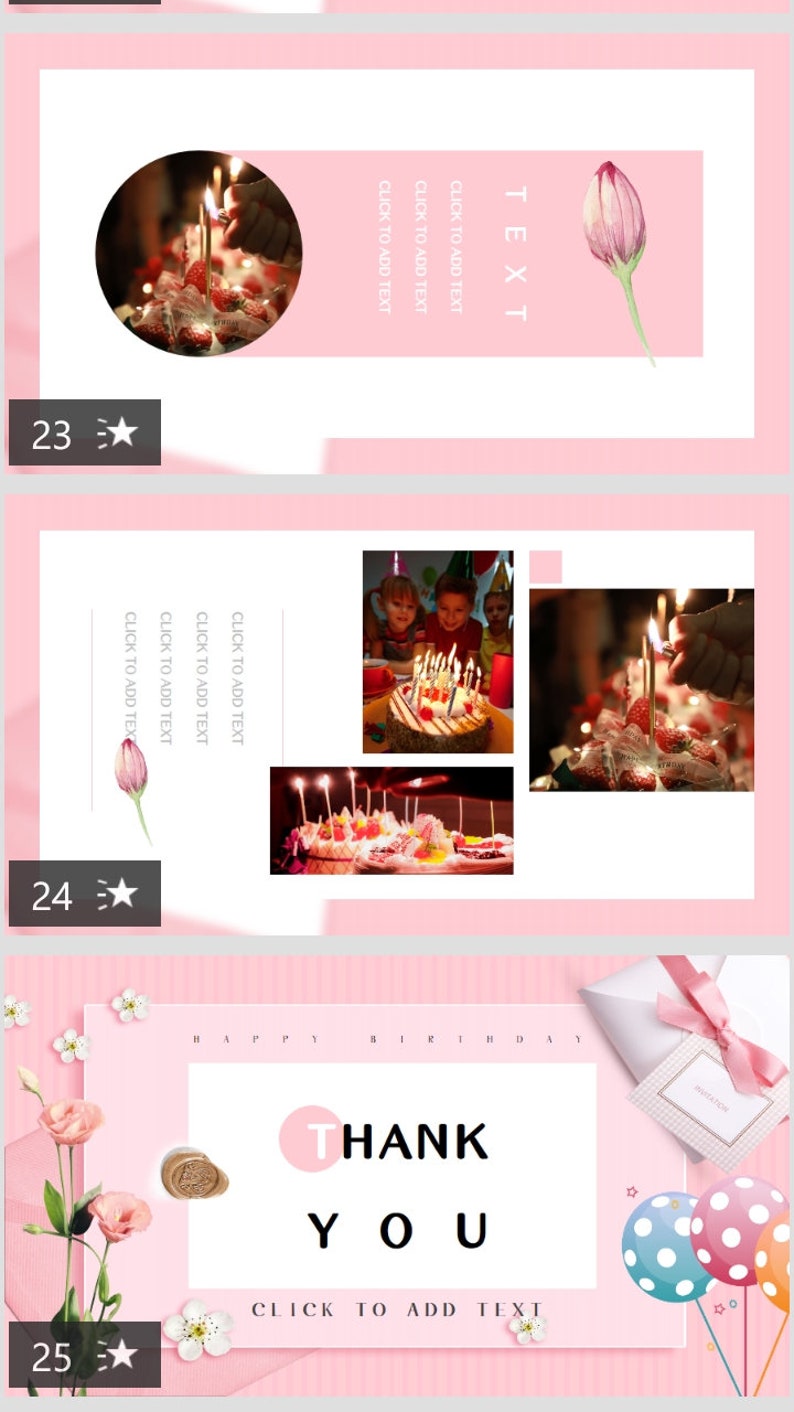 Happy Pink Baby Shower Slideshow, Birthday Powerpoint Template, Pink ...