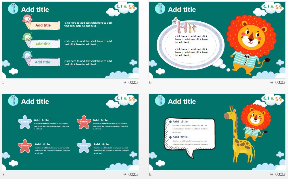 Cartoon Animal Preschool Powerpoint Templates Zoo Powerpoint Powerpoint ...