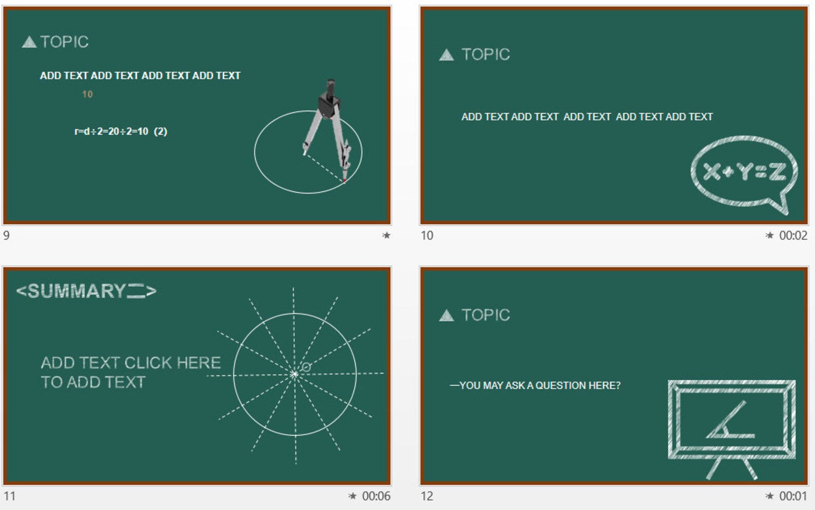 Mathe Lektion PowerPoint-Vorlage, Blackboard PowerPoint-Vorlage, Tafel ...