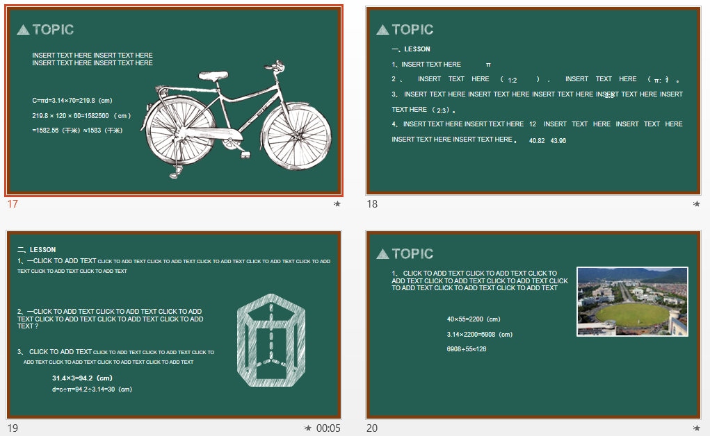 Math Lesson Powerpoint Template, Blackboard Powerpoint Template ...