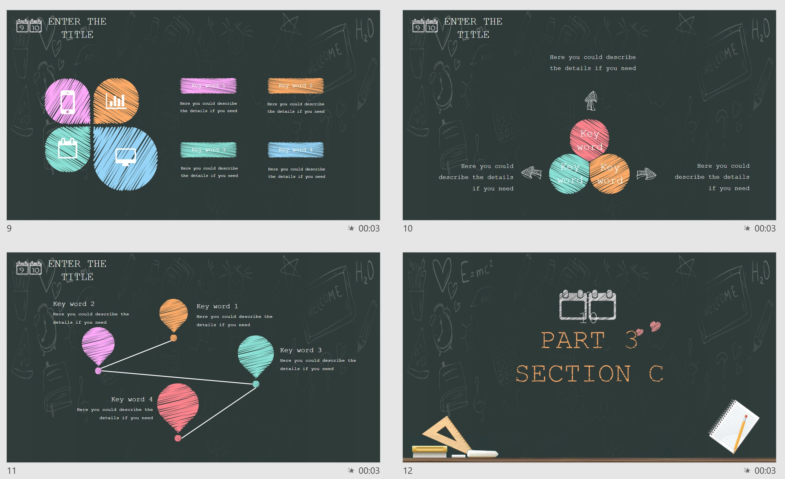 Lesson Chalkboard PPT, Blackboard Background Powerpoint Template ...