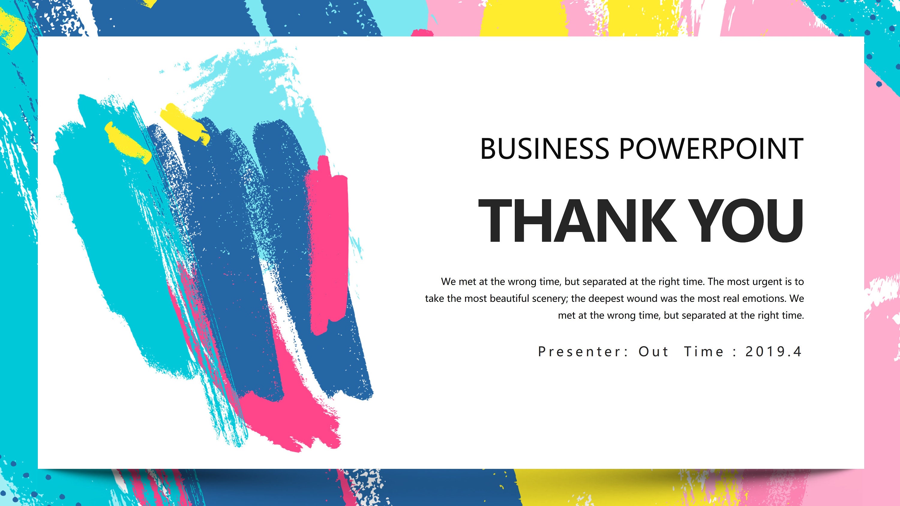Watercolor Powerpoint Template Paint Stroke Powerpoint Paint Powerpoint ...