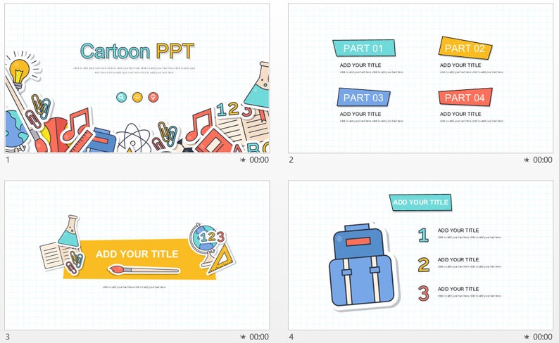 School Stationery Powerpoint Template, Editable Powerpoint, Note Paper ...