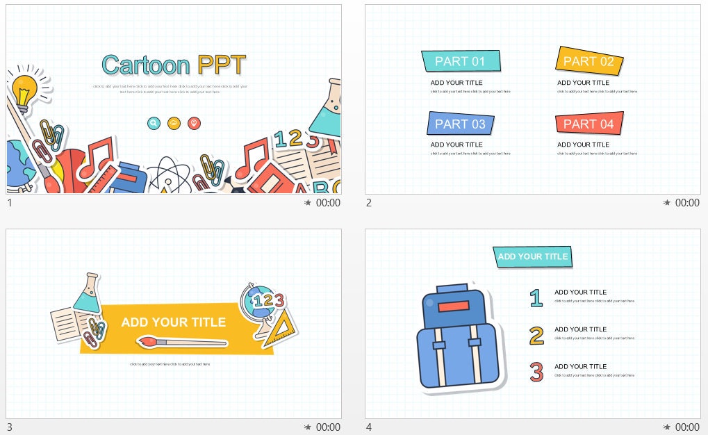 School Stationery Powerpoint Template, Editable Powerpoint, Note Paper ...