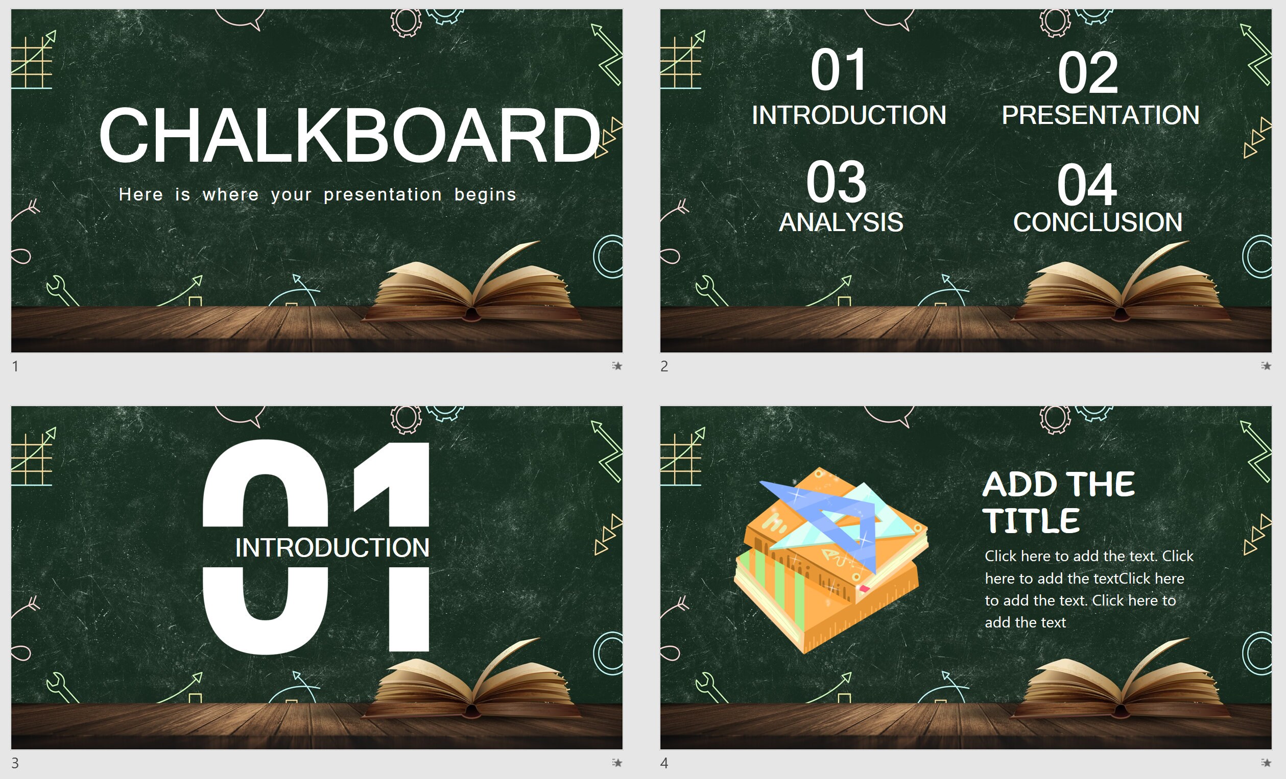 Green Chalkboard Background Powerpoint