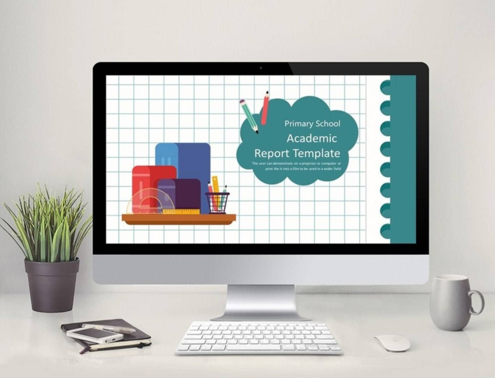 Graph Paper Powerpoint Template, Editable Powerpoint, Note Paper ...