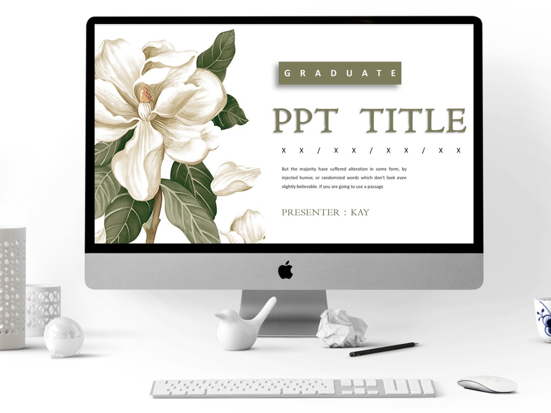 Flower Art PowerPoint Vorlage Garten PowerPoint Hintergrund Sommer ...