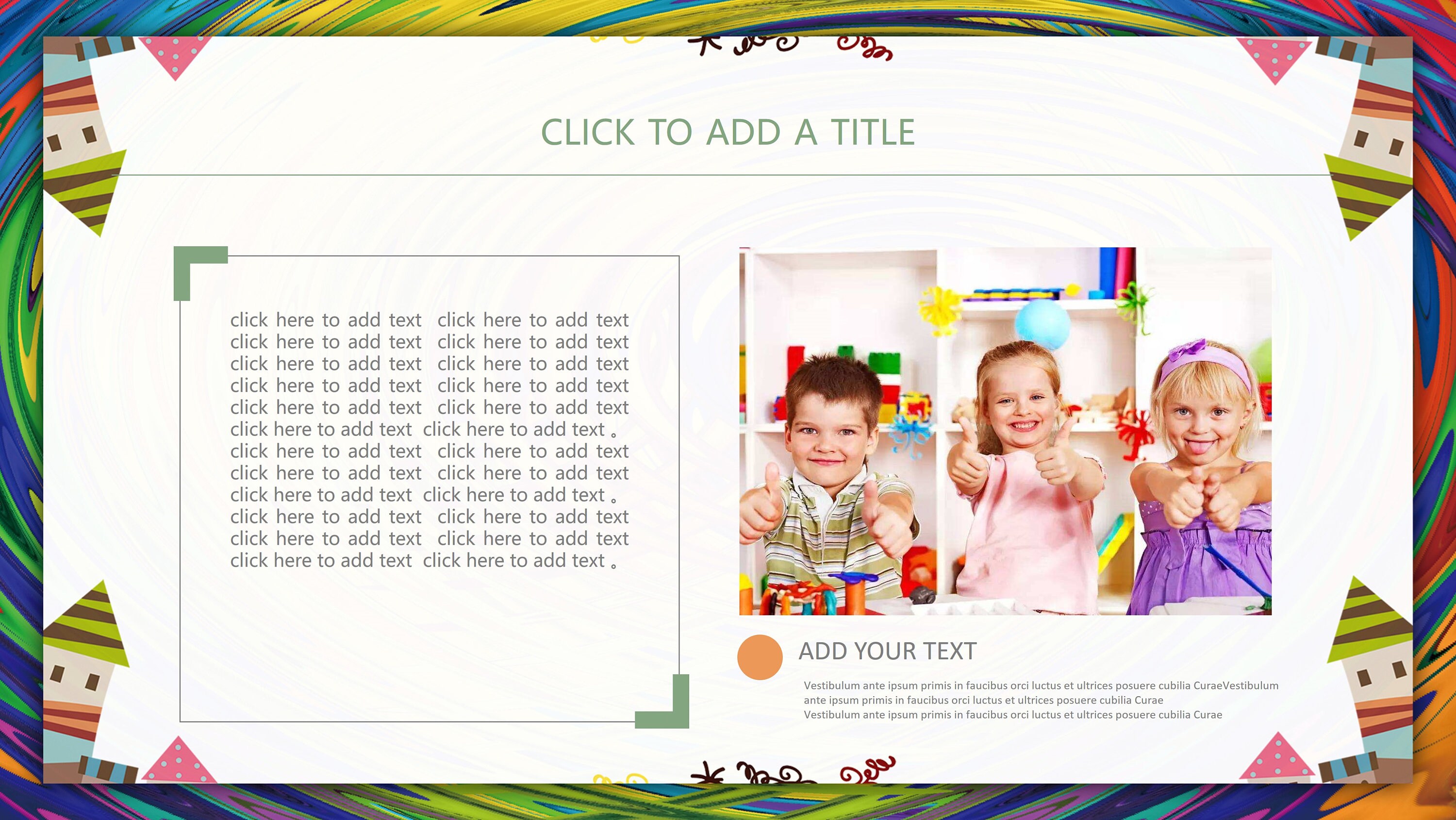 Cartoon Preschool Powerpoint Template Preschool Education PPT Children ...