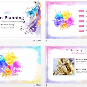 Event Planning Paint Splash Powerpoint Templates Paint Powerpoint ...