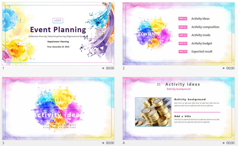 Event Planning Paint Splash Powerpoint Templates Paint Powerpoint ...