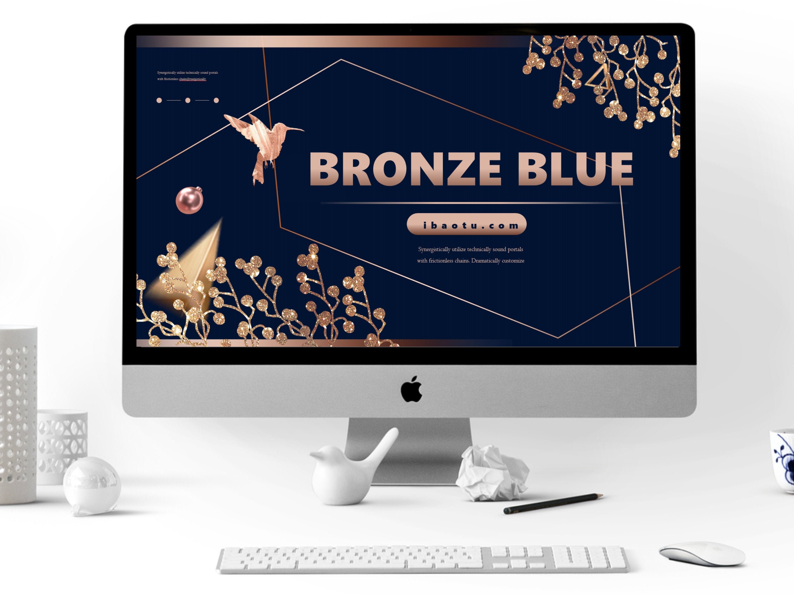 Bronze Blue Powerpoint, Gold Powerpoint, Rose Gold Glitter Business PPT ...
