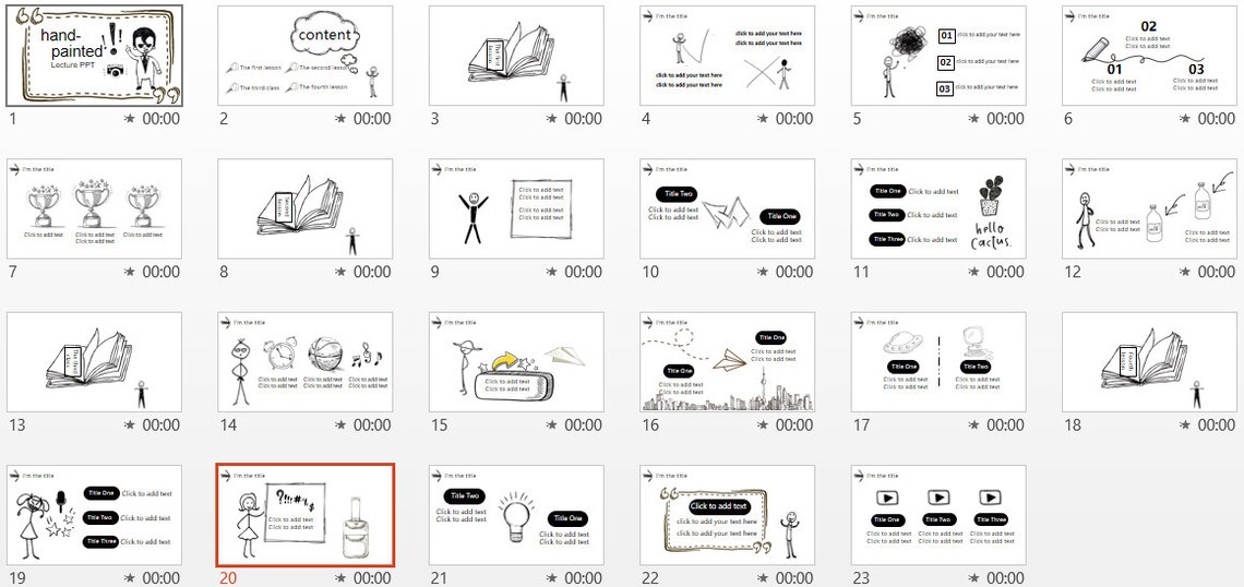 Doodle Powerpoint Template Doodle Art PPT Doodle Theme Powerpoint ...