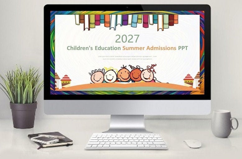 Cartoon Preschool Powerpoint Template Preschool Education PPT Children ...