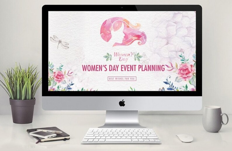 Women's Day Powerpoint Template | Pink Powerpoint Template | Womens ...