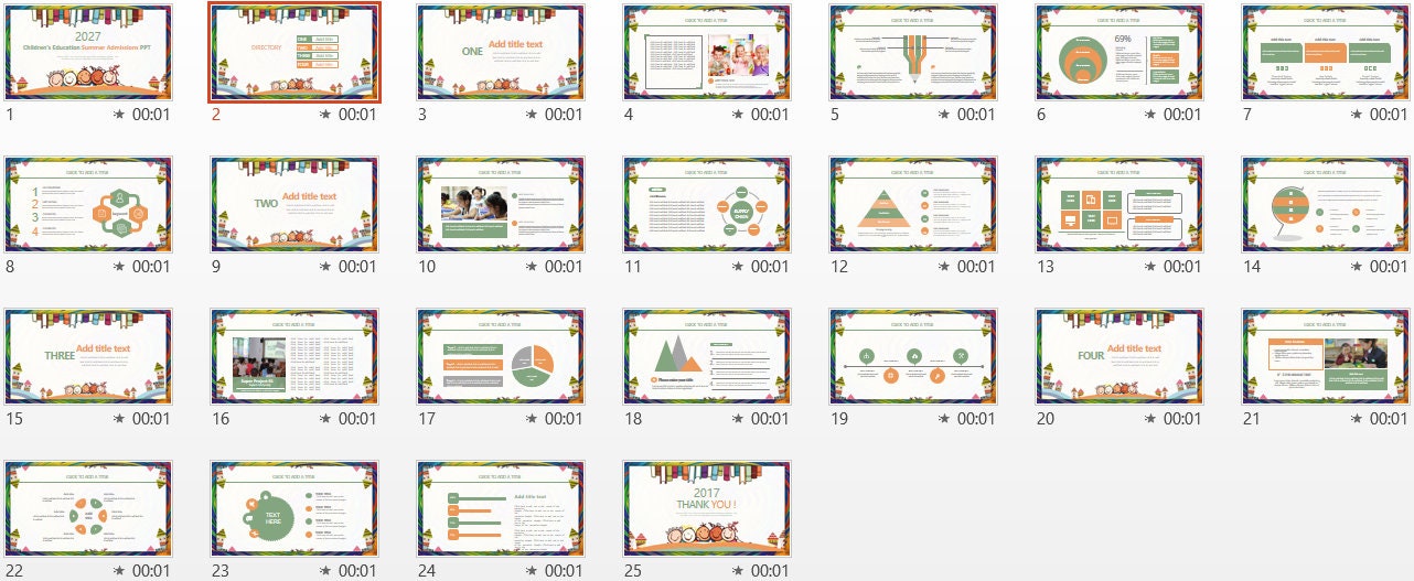 Cartoon Preschool Powerpoint Template Preschool Education PPT Children ...