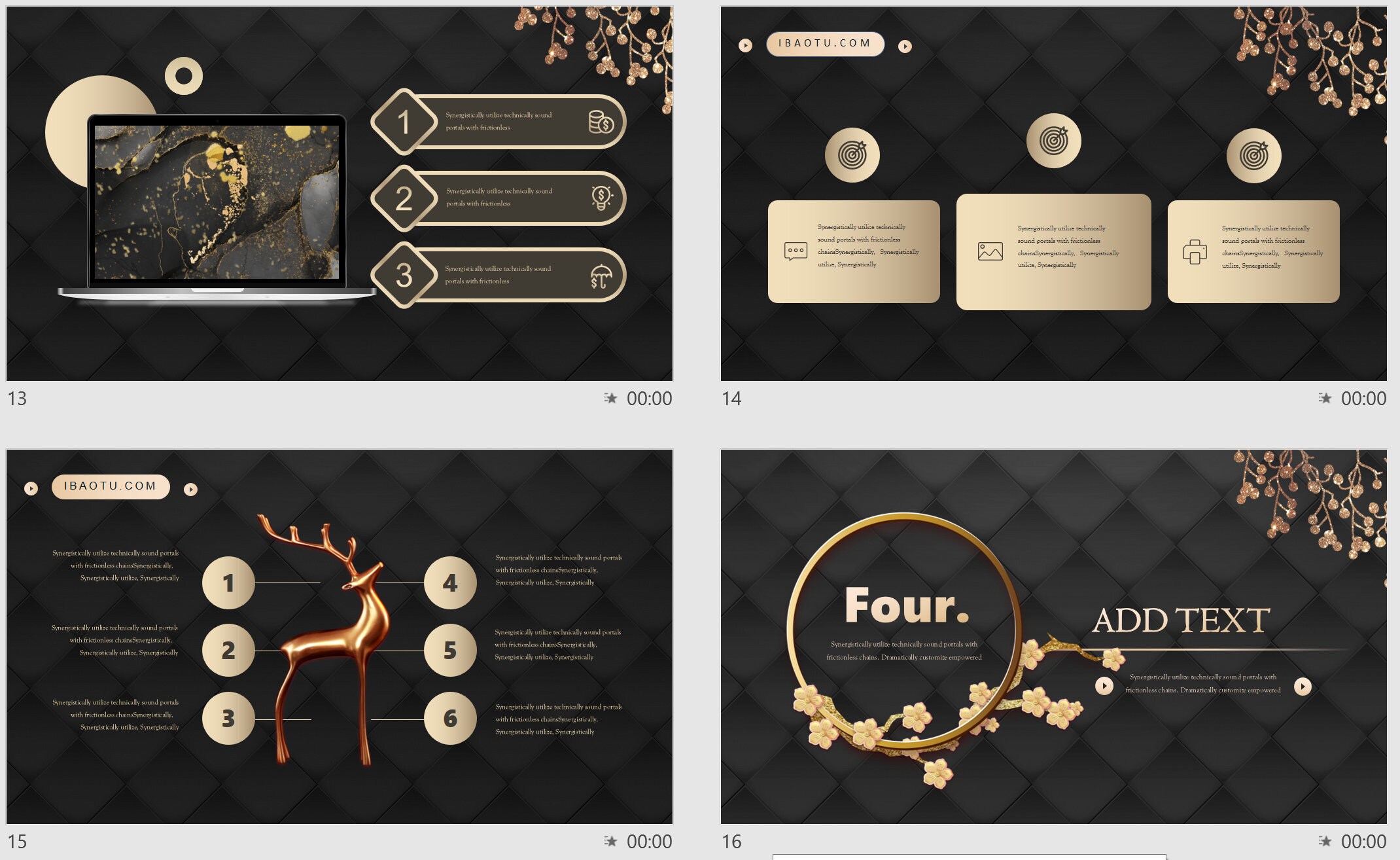 Black Gold Embossed Powerpoint Template Business Planning - Etsy
