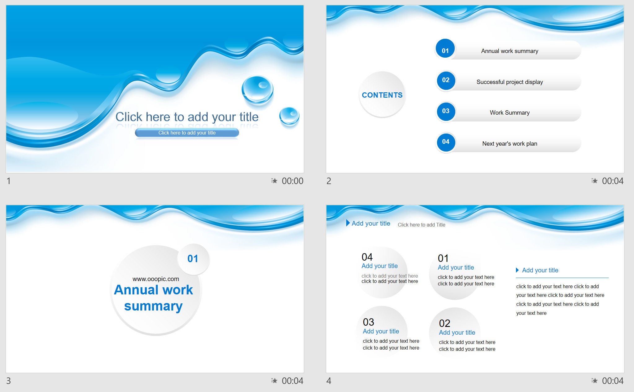 Blue and White Powerpoint Template, Water Powerpoint, Blue PPT ...
