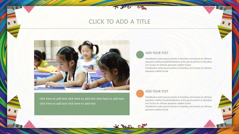 Cartoon Preschool Powerpoint Template Preschool Education PPT Children ...