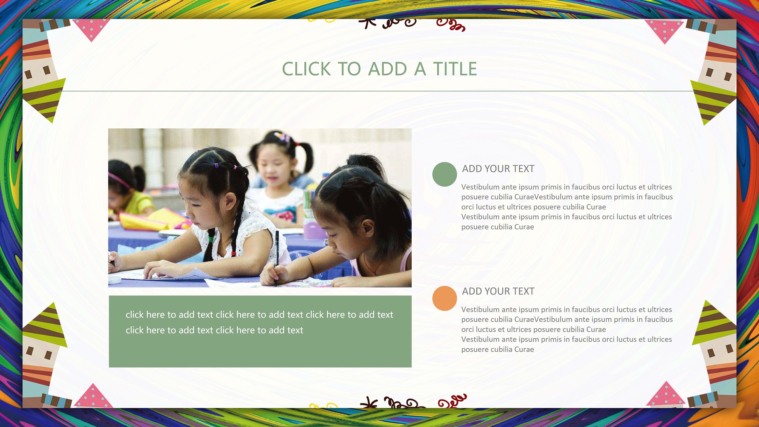 Cartoon Preschool Powerpoint Template Preschool Education PPT Children ...