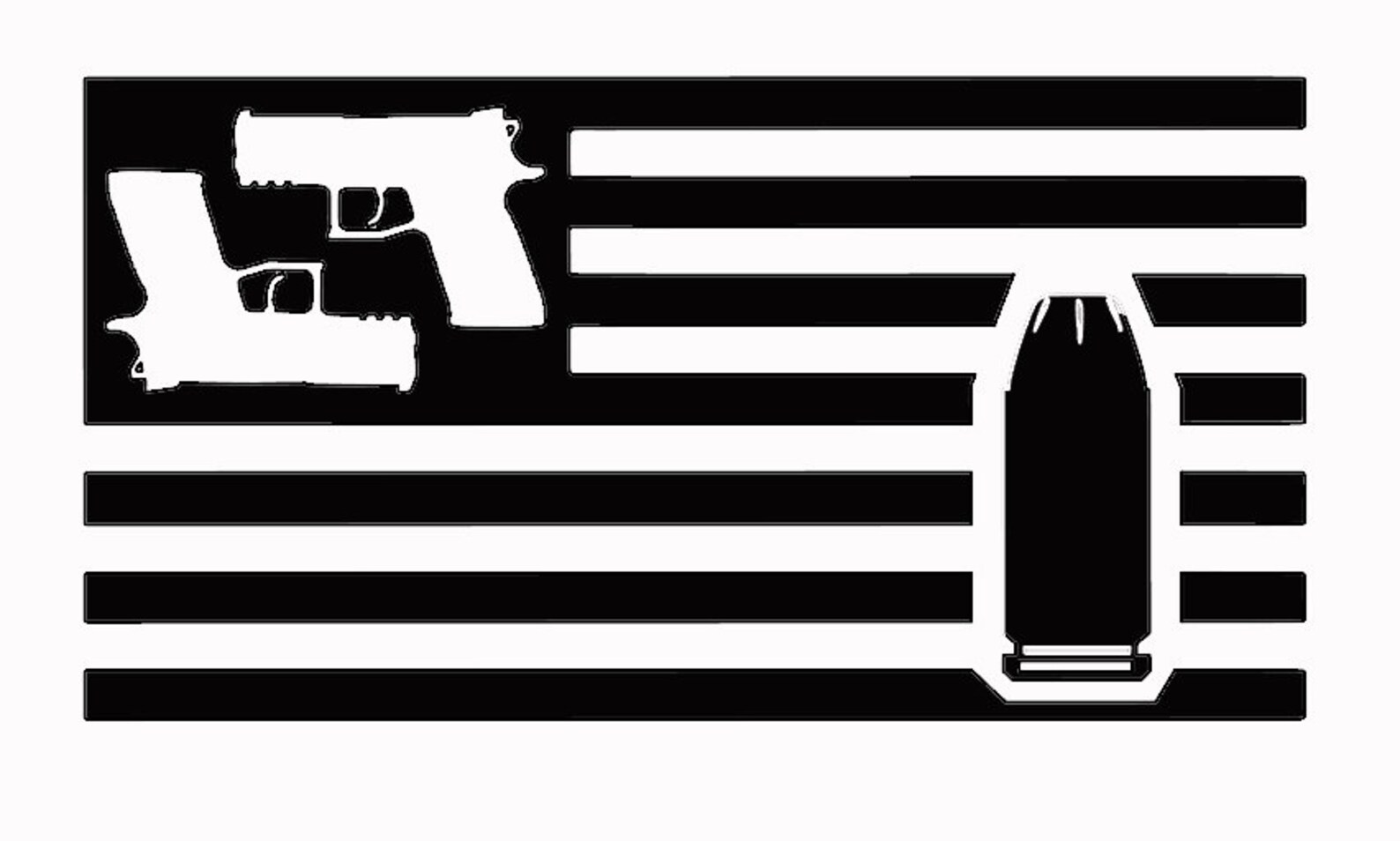 Vinyl Pistol Gun Flag Decalsmith and Wesson Decal American - Etsy