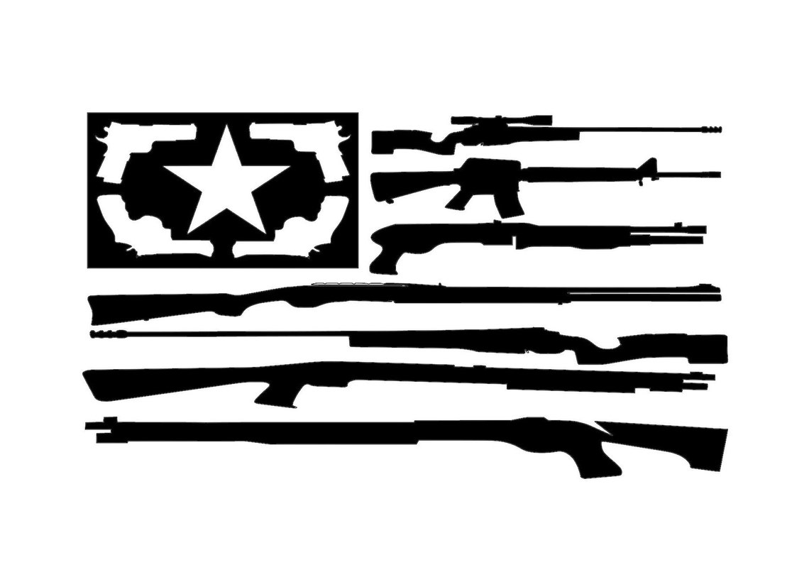 Rifle Flag Decal Flag Made of Guns Gun Decal Flag Decal - Etsy