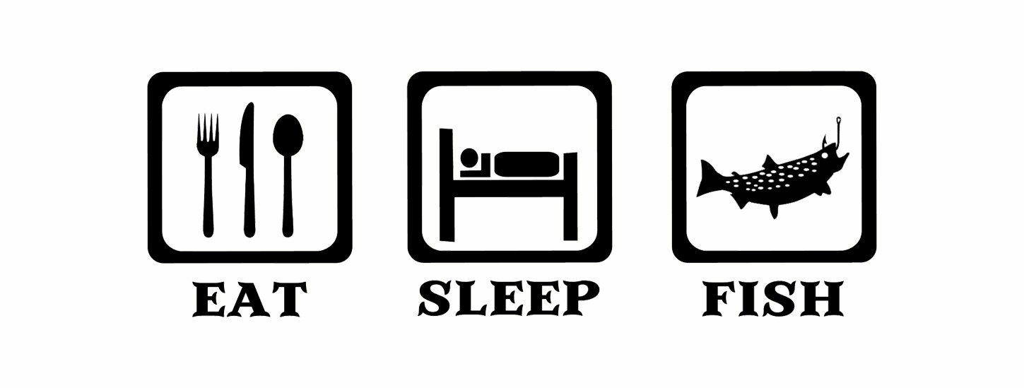 Eat Sleep Fish Vinyl Decal Fishing Decal for Car Camping - Etsy