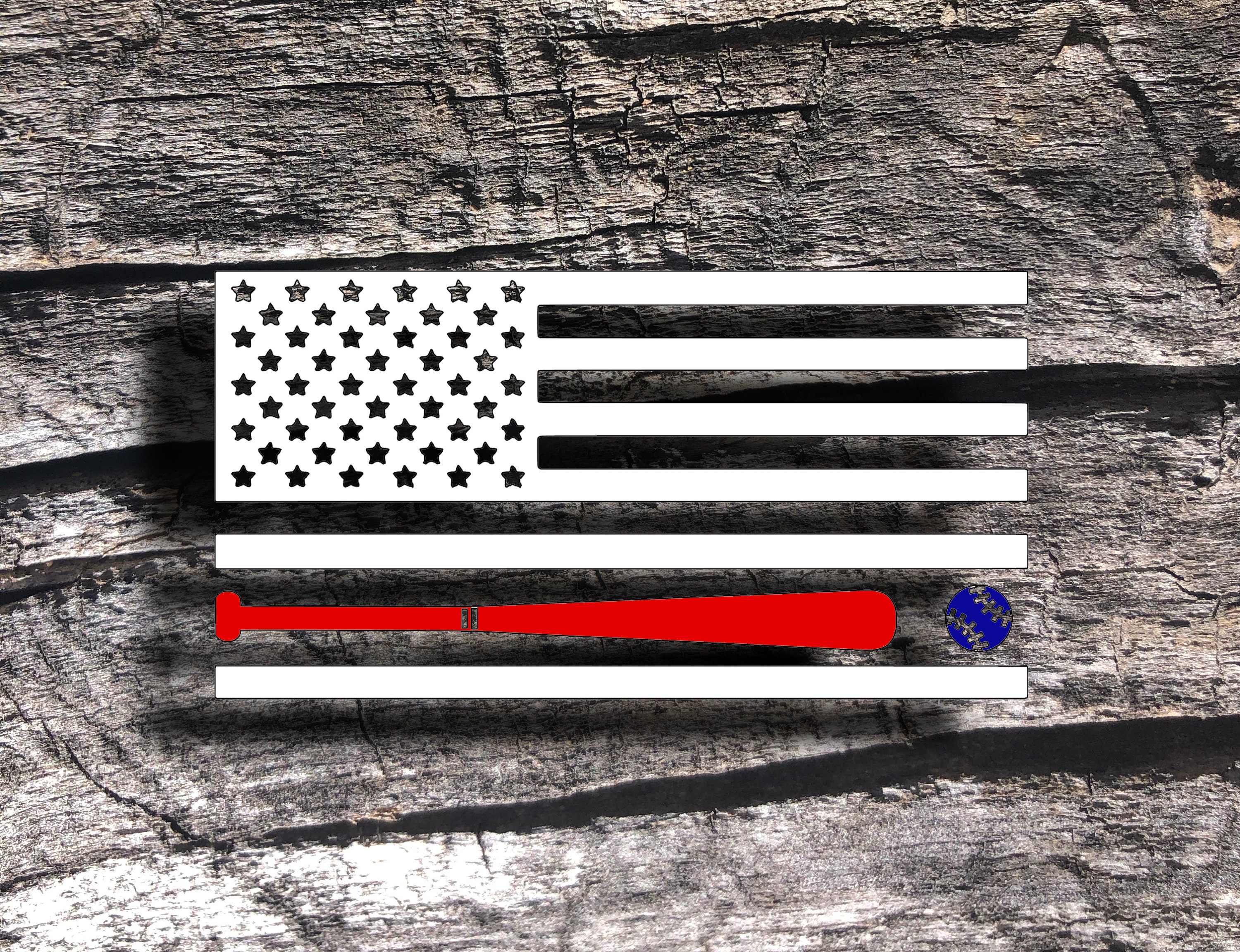 Baseball Decal American Baseball Decal USA Baseball USA - Etsy