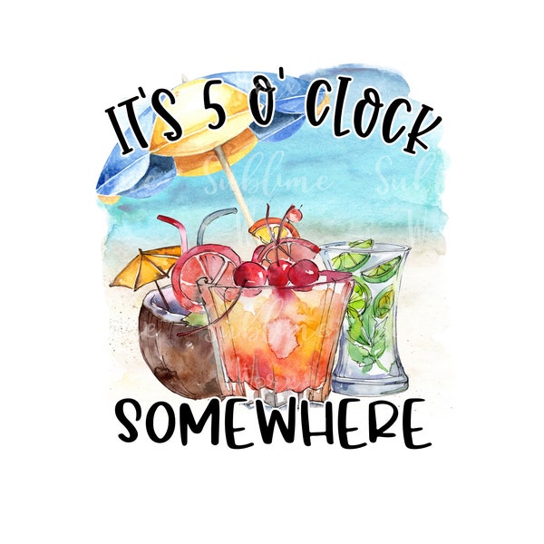 Its 5 O Clock Somewhere Tumbler Svg - Etsy