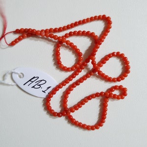 Aaa+quality Undyed Mediterranean Red Coral Round Beads | 2.5mm | Strand ...