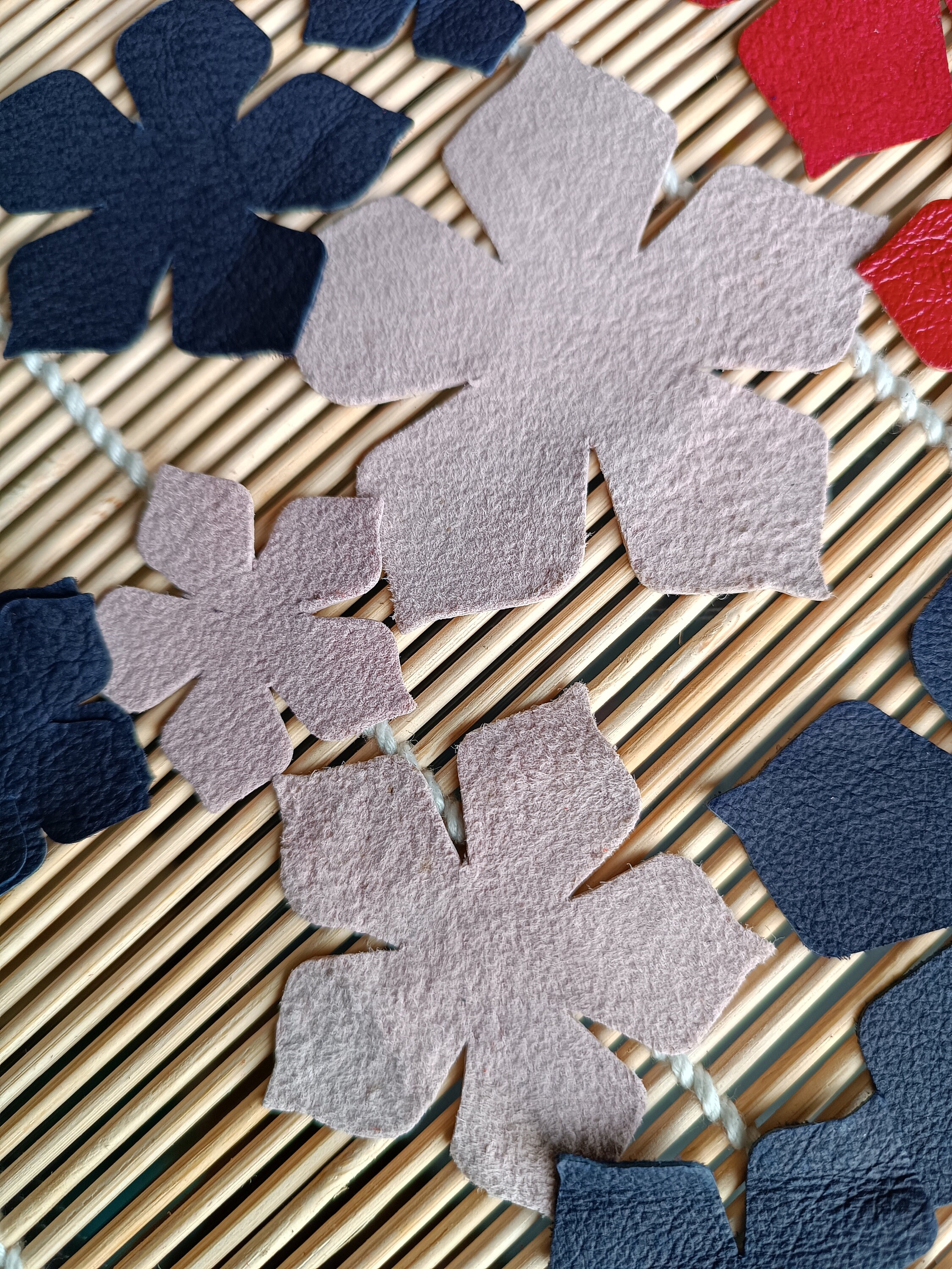 Flower Shape Leather Pieces Mix Colors, Leathers Flowers for Crafting ...